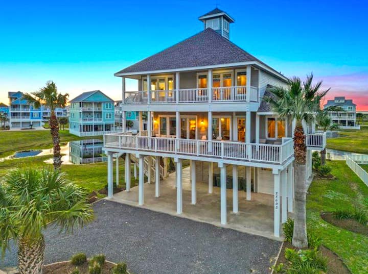 6 Bedrooms | Sleeps 15 | 2nd Row | Pointe West Ame - Galveston, TX