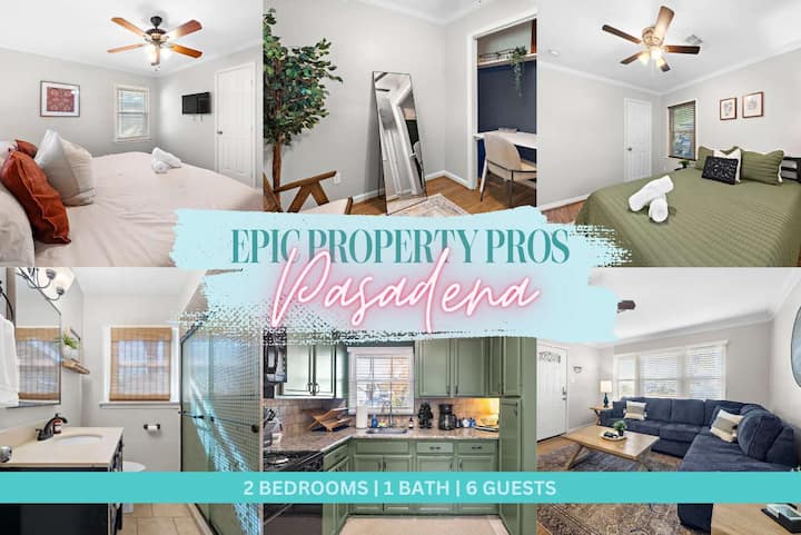 Stylish 2br Retreat: Office, Patio & King Bed - Pasadena