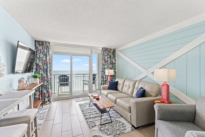 Oceanfront Condo With Fireplace Pool And Hot Tub - Myrtle Beach
