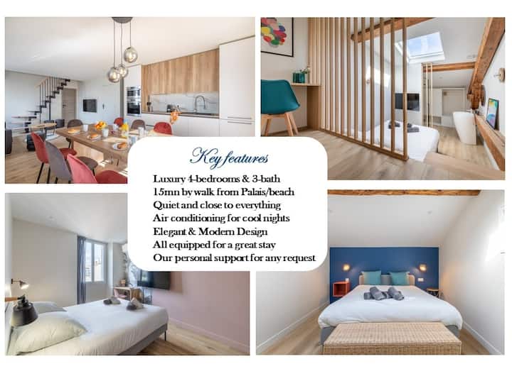 Luxueux Duplex Sous Les Toits De Cannes Centre Ii - Côte d'Azur