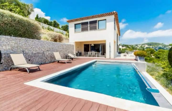 Villa Hélios - Vue Mer Et Ville Panoramique - Clim - Cannes