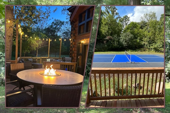 Wooded 2 Home Getaway, Private Pickleball Court - Oswego, IL