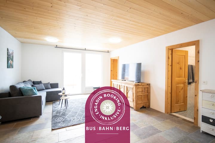 Chasa Chamuotsch: New 3.5 Room Apartment With Pano - Sent