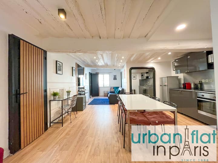 Urban Flat 100 - Pretty 2 Bedroom - Beaubourg Mara - Paris