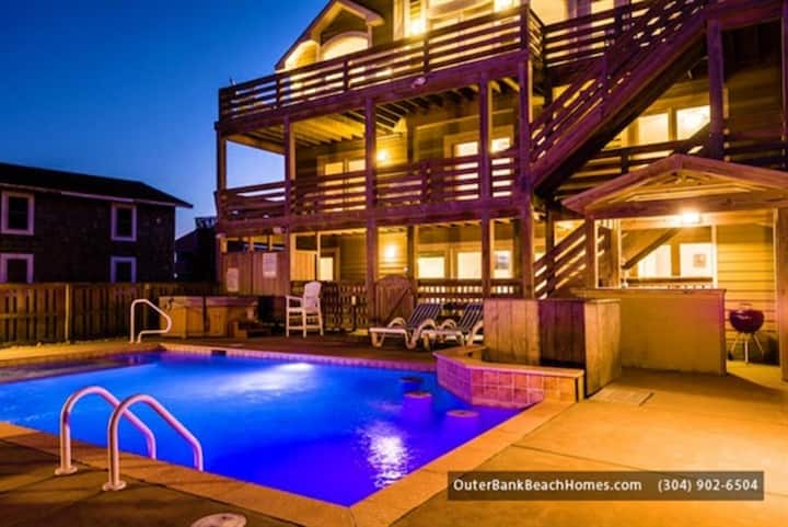 Oceanfront W/ Pool • Spa • Pet Friendly • Elevator - Nags Head, NC