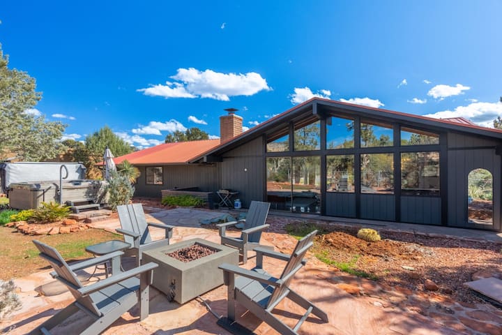 West Sedona Mid-century | Hot Tub, Trails, Firepit - Sedona, AZ
