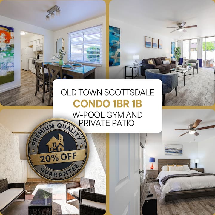 Modern Full Condo/old Town/pool&spa Mall & Bars - スコッツデール, AZ