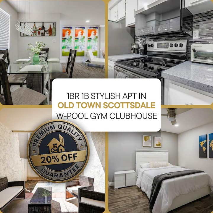 Fine 1br W/pool, Hot Tub & Fit Center! Mall & Bars - Scottsdale, AZ