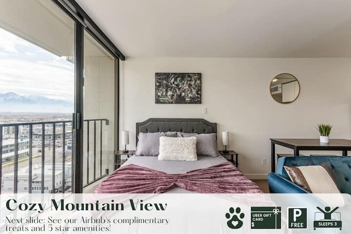 Cozy Mountain View |Queen Bed, Free Pkg, Gym - Salt Lake City
