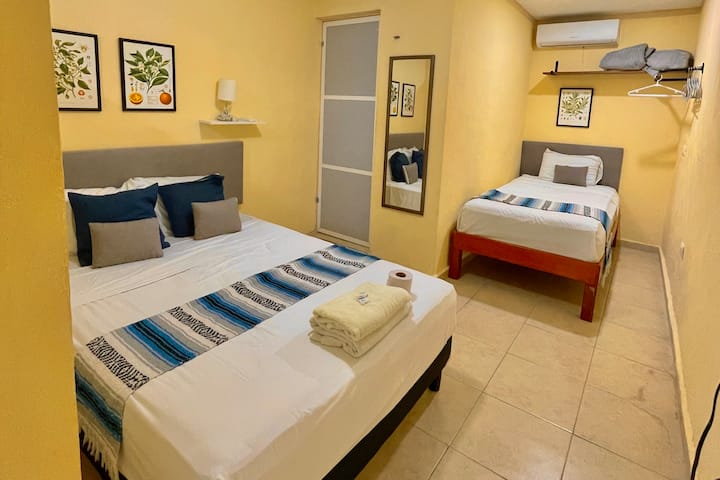 Isla Mujeres Central Studio · A/c & Kitchen - Isla Mujeres