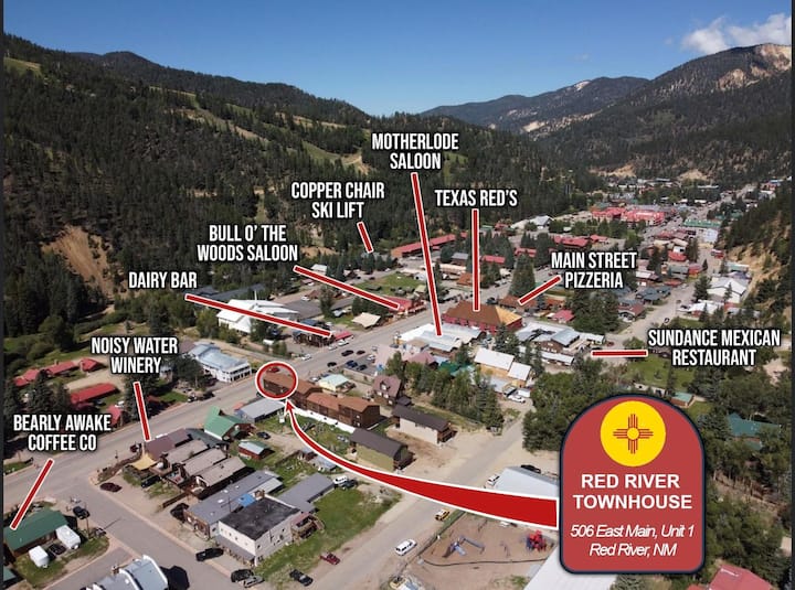 Red River Townhouse On Main Street - Unit A - Red River, NM