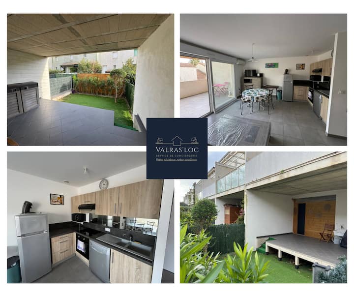 Spacieux Duplex Avec Terrasse, Garage Et Clim - Valras-Plage