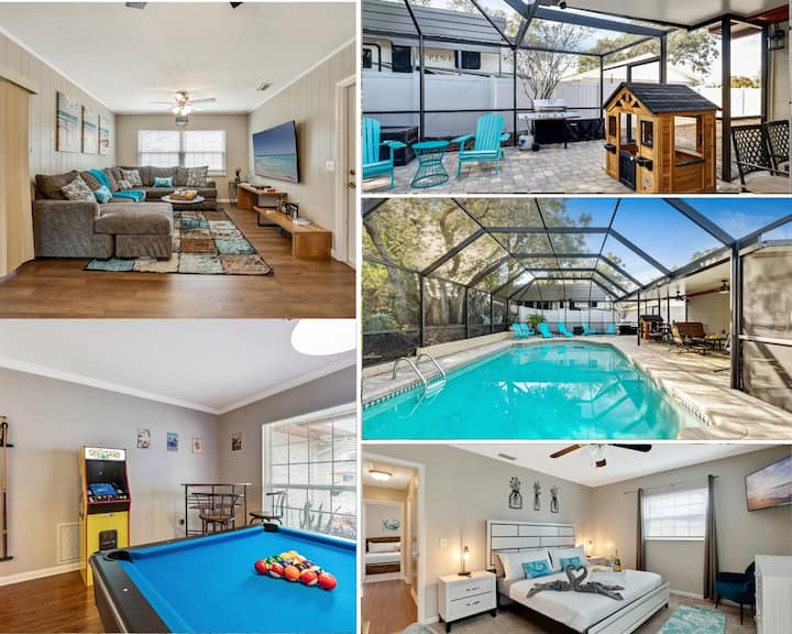 Heated Pool House * 14 Ppl * Stunning * Pool Table - Riverview, FL