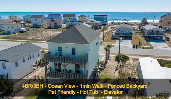 Oceanview!hottub!elevator!4br!3bath!dog Friendly - Surf City, NC