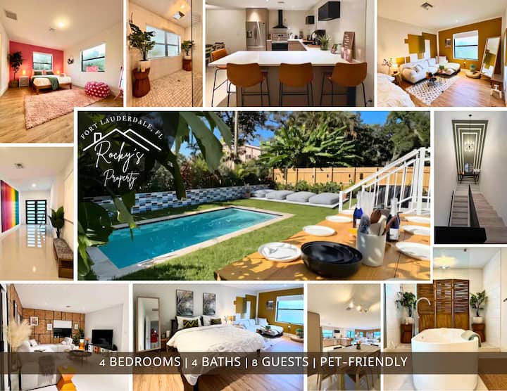 Super Stylish 4br Retreat In The Heart Of Las Olas - Fort Lauderdale