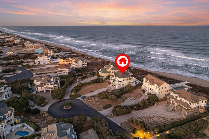 Oceanfront, Heated Pool, 2 Hot Tubs, Game Room - Duck, NC