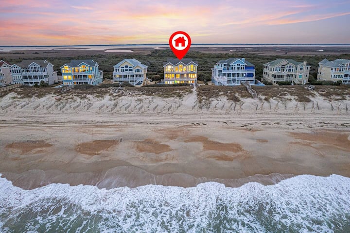 Lux Oceanfront, Decks, Pool, Hot Tub, Game Room - Duck, NC