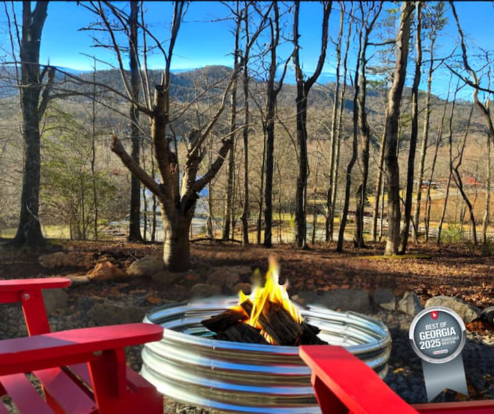 German Inspired! Mountain Views, Arcade, Firepit! - Cleveland, GA