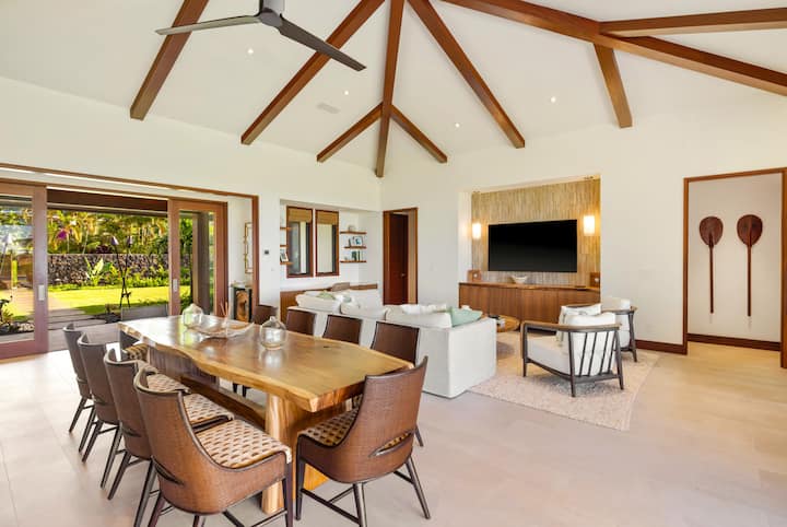 New 5 Br Ocean View Luxury Home W Pool, Spa - Koloa Landing, HI