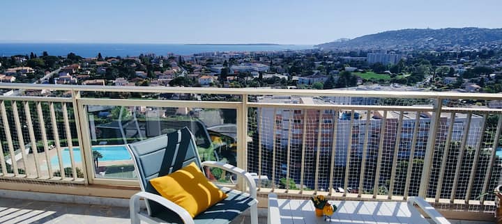 Bel Appt 48 M2 Vue Mer Avec Piscine - Antibes