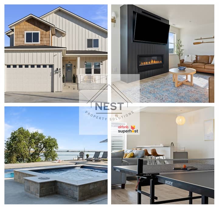 Beautiful Lakefront Home With Heated Pool And Spa - Moses Lake, WA