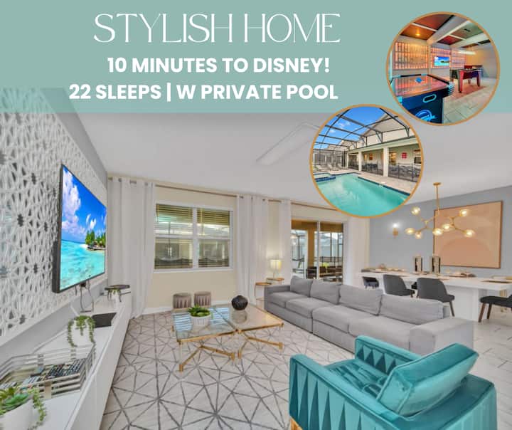 9 Br Family Home | 8 Min To Disney! - Orlando, FL