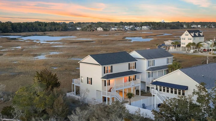Marshview Manor | Steps To Beach + Outdoor Lounge - Cherry Grove Beach, SC