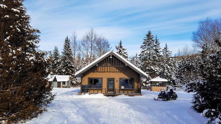 Chalet En Bois, Bain à Remous, Près Des Sentiers - Quebec