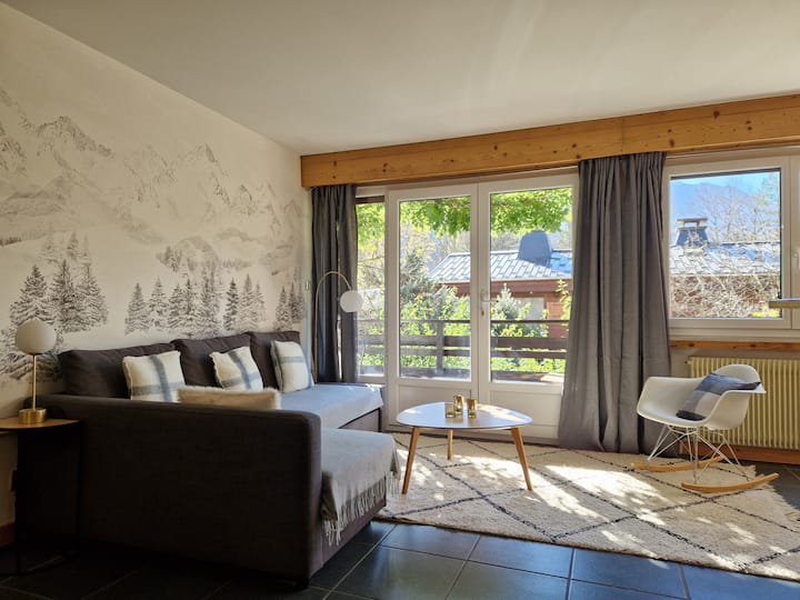 Les Tussilages - Balcon Et Terrasse Vue Mont-blanc - Chamonix-Mont-Blanc