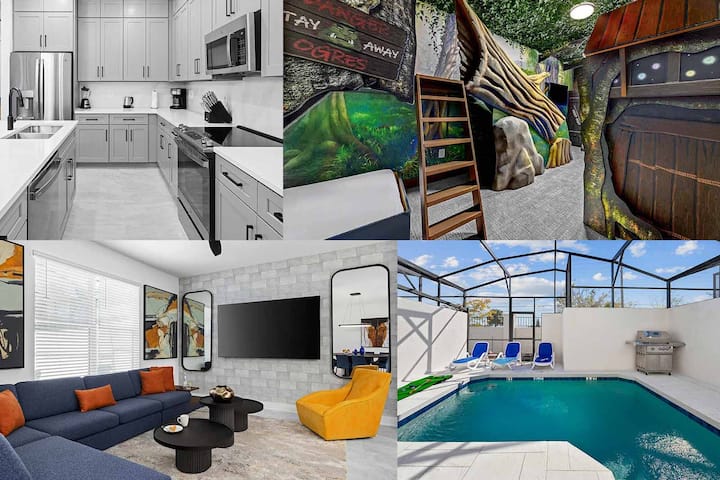 Jill's Jungle | Themed Br, Spa Pool, Near Disney - Orlando, FL