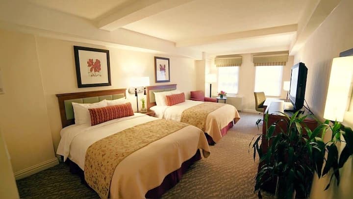 Spacious Deluxe, Two Queen Beds | San Carlos Hotel - Manhattan, NY