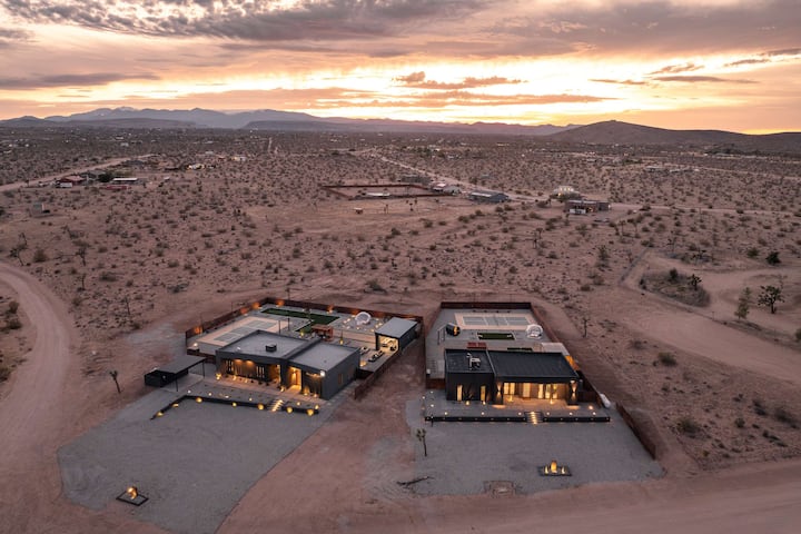 Luxury 2 Family Villas Pool/spa/firepit/ev Charger - Joshua Tree National Park