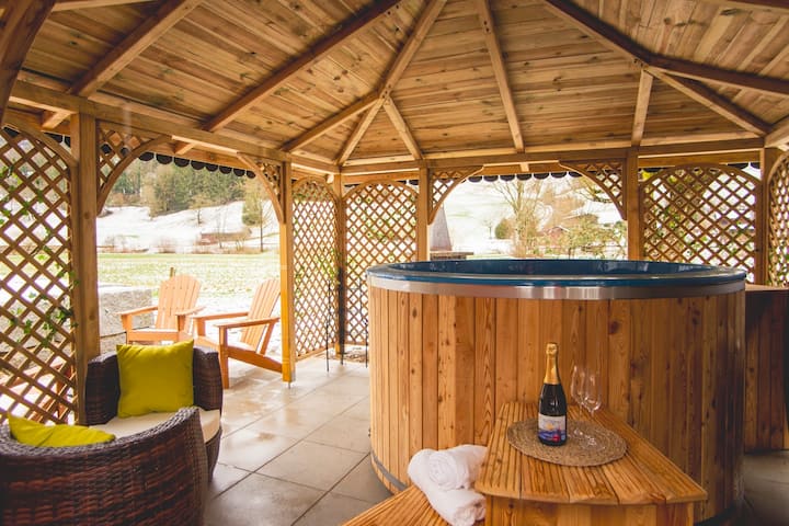 Le Chalet Bed&bath - Tiny House Avec Bain Nordique - Canton du Jura