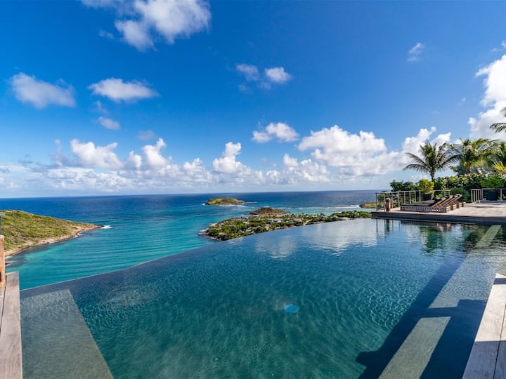Luxurious 8 Bdrm Asian Villa W Ocean Views - Saint-Barthélemy