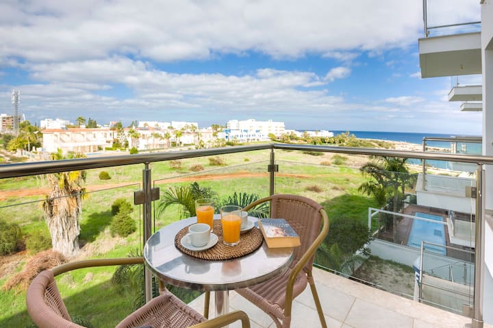 Austin - Coralli Beachfront, Sea View Apartment - Protaras