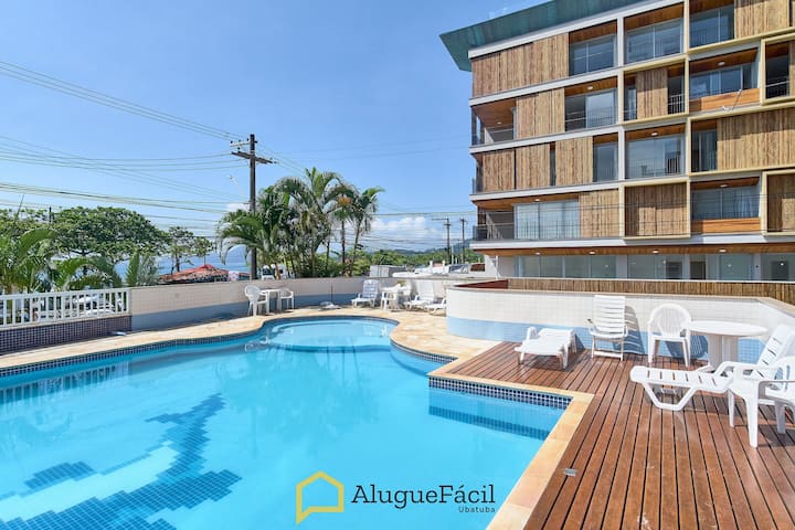 Af-62 Praia Grande Pé Na Areia, Ar, 3 Dorm, 8 Pessoas - Ubatuba