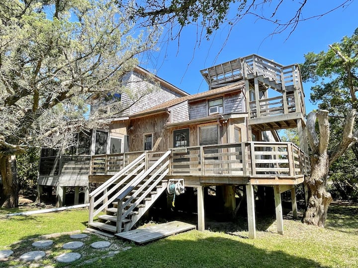 Cr35: Hartlaub Cottage Rooftop Deck - Ocracoke, NC