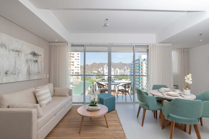 Junior Suite Apartment With 2br And Mountain View - 산타마르타