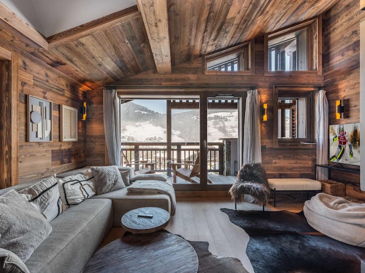 Chalet Avec Wellness Partagé - Megève