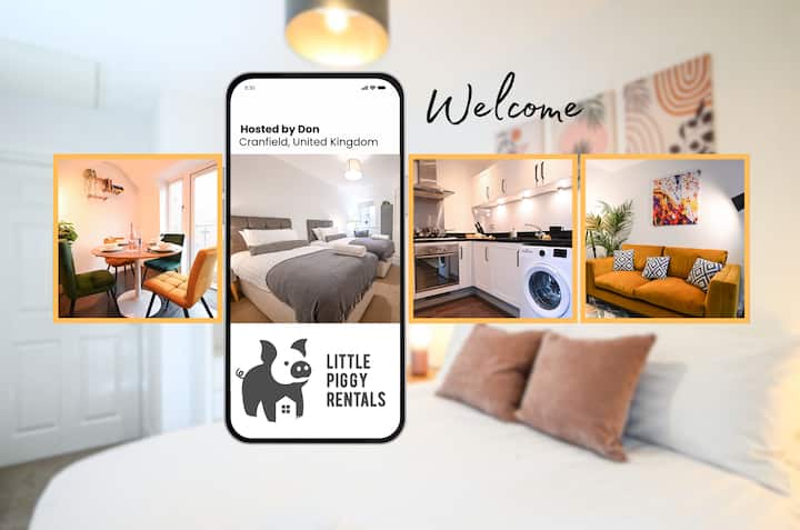 Homely & Spacious Flat W/ Balcony & Fast Wi-fi - Bedfordshire