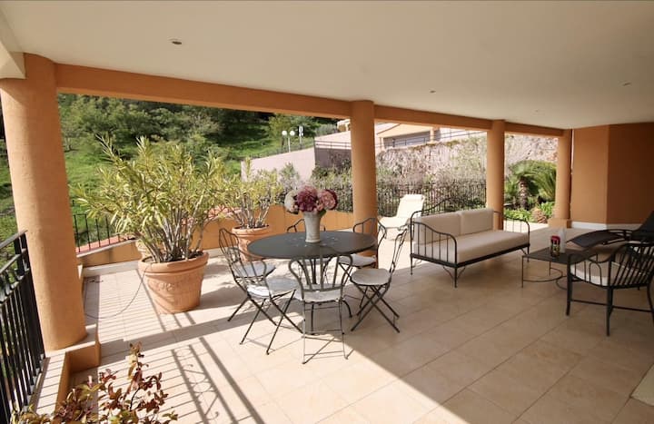 Villa Mimosa - Piscine, Tennis, Terrasse Vue Mer - Mandelieu-la-Napoule
