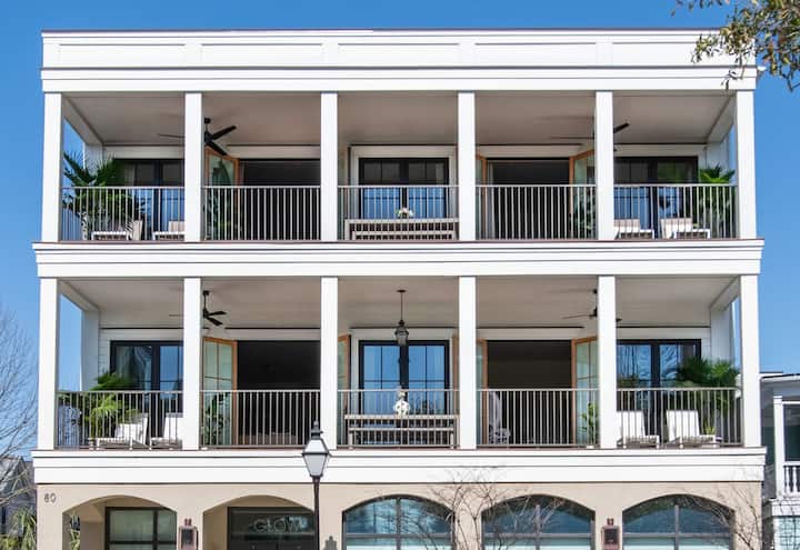 Line Street Lofts | Luxe King St Retreat + Balconi - Charleston, SC