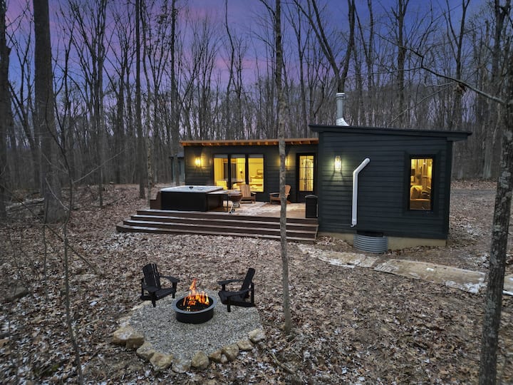 Cabine-moderne-salle De Bain Privée-the Ashby - New Plymouth, OH
