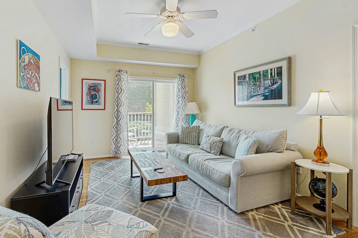 Downtown 2br 2nd-floor | Balcony | Pool - 裡霍伯斯灘