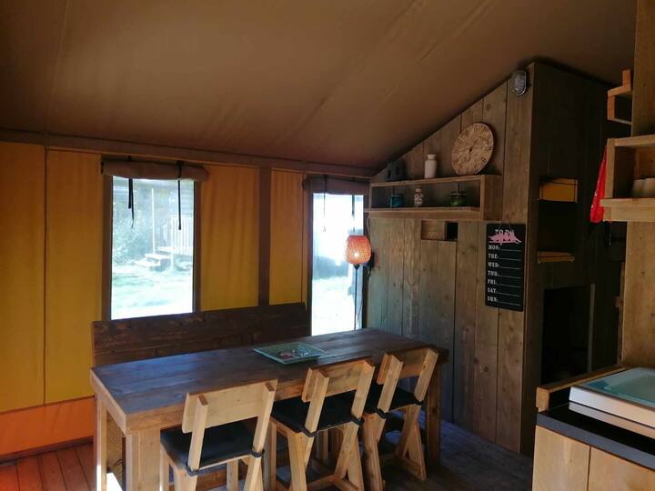 Tente Safari 4 Pièces 6 Personnes Climatisé - Privas