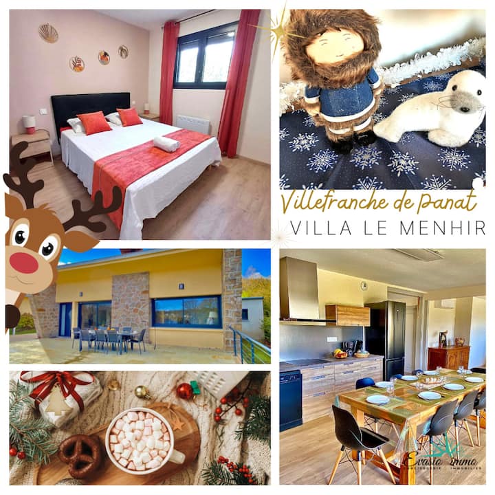 Grande Villa Le Menhir – 4 Ch. Vue Lac & Terrasse - Villefranche-de-Panat