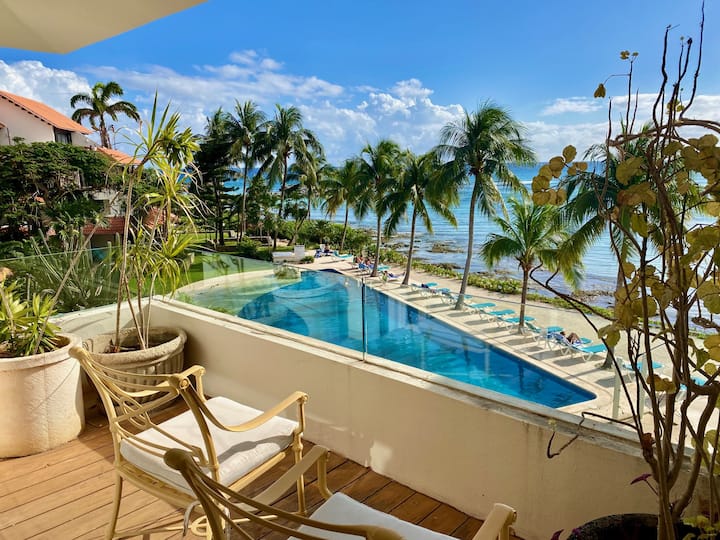 Puerto Aventuras: Private Balcony With Ocean View - Puerto Aventuras