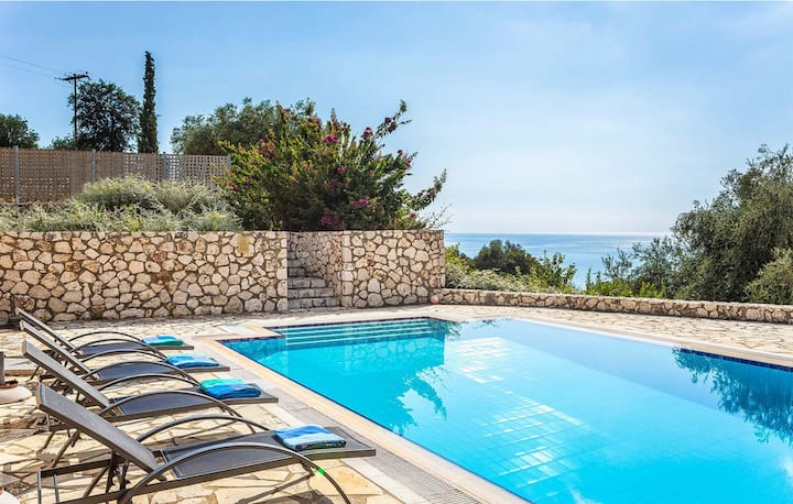 Villa Afrato Sea View | 3 Bedrooms | | Private. - Kefalonia