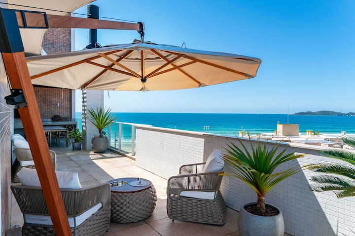 Varandas Do Atlântico 502a - Excelente Cobertura Com Vista Fantástica Do Mar Em Condomínio De Luxo à Beira Mar Com Piscina Climatizada - Bombinhas