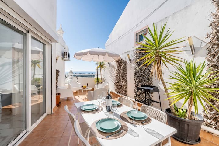 Chaminés Brancas Appartement Lumineux Vue Mer - Albufeira